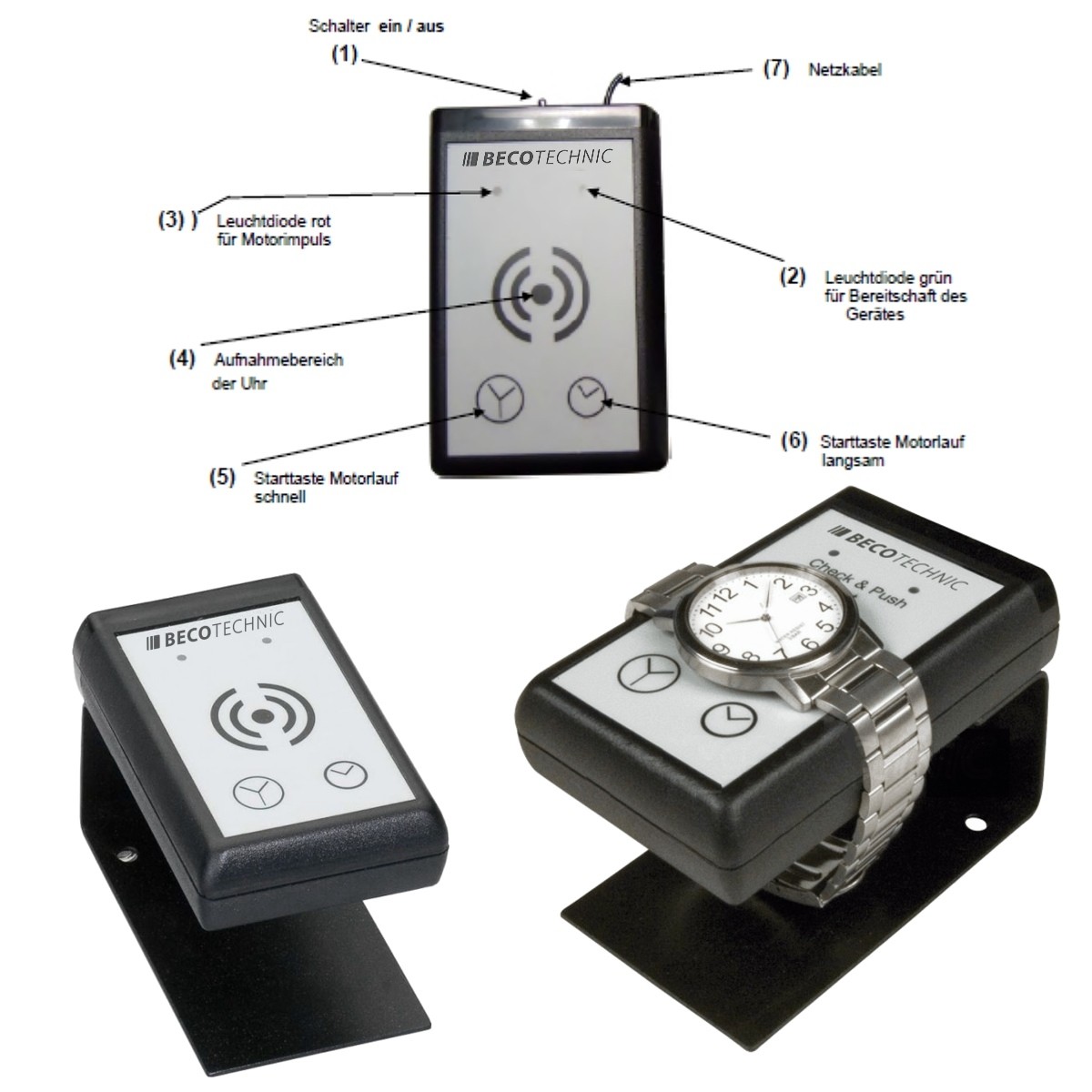 Beco Technic CHECK & PUSH Regeneration quartz watch movements & Tester