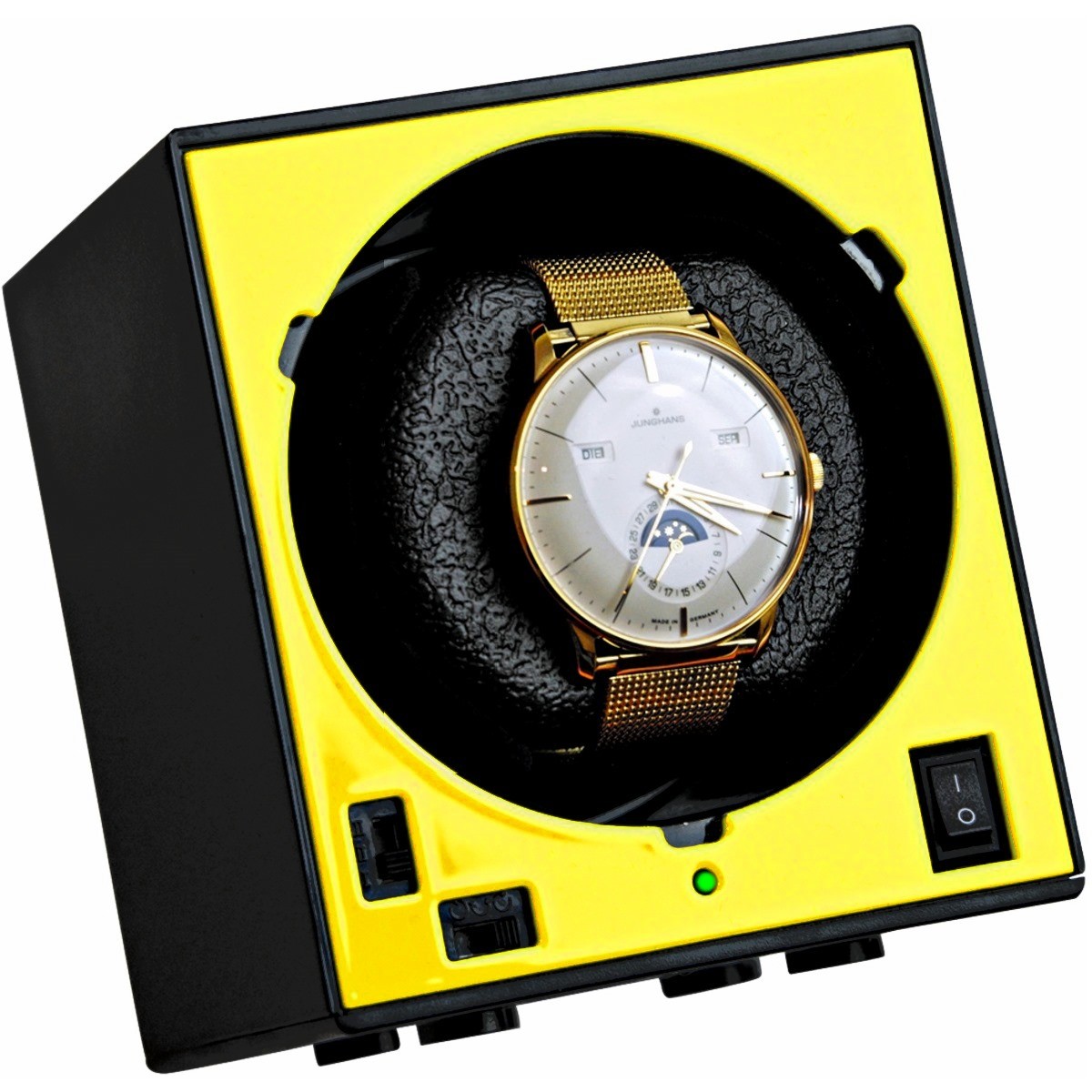 BECO TECHNIC watch winder BOXY BRICK NEON YELLOW