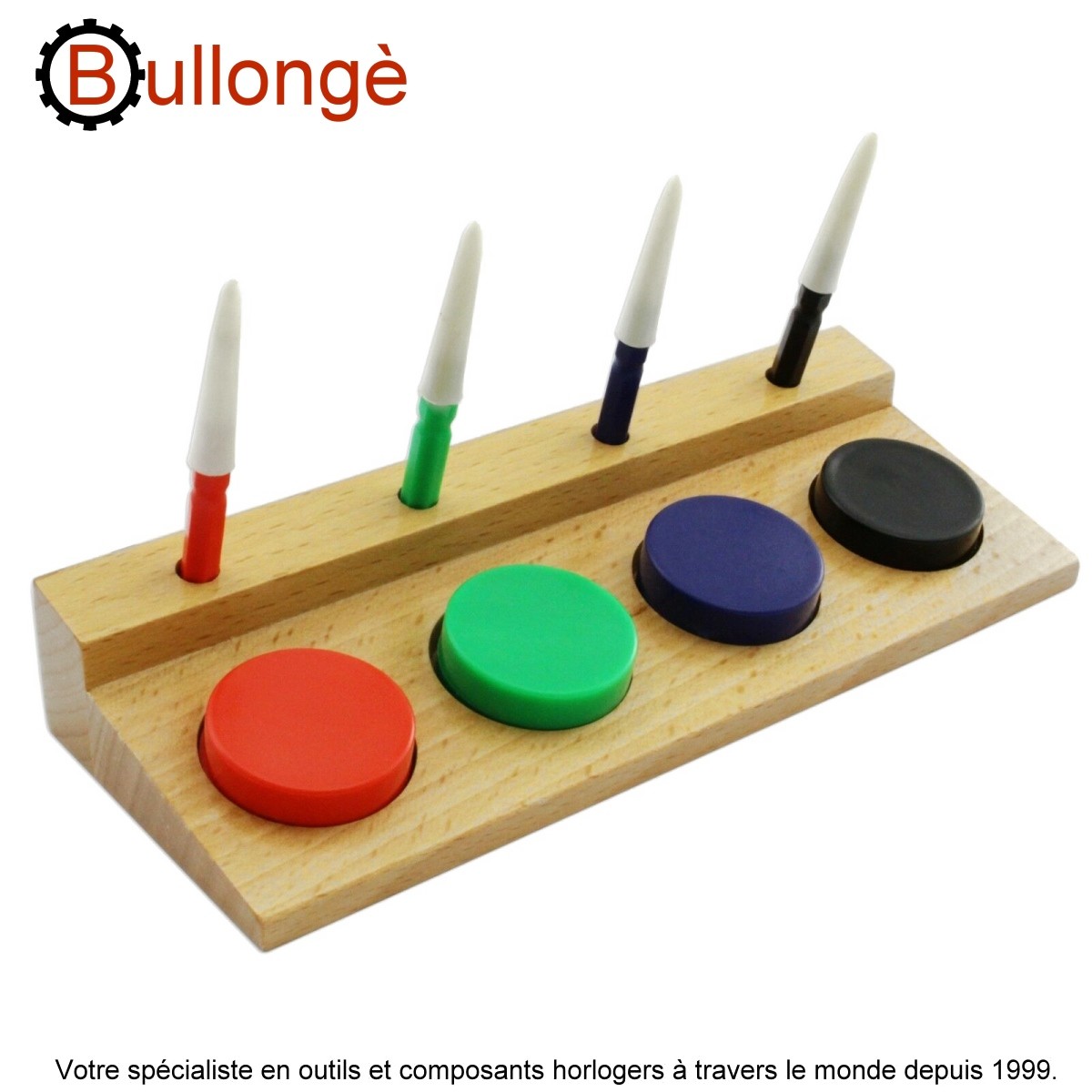 BULLONGÈ watchmakers wooden oiler stand PRO - Watch Oil Lubricators
