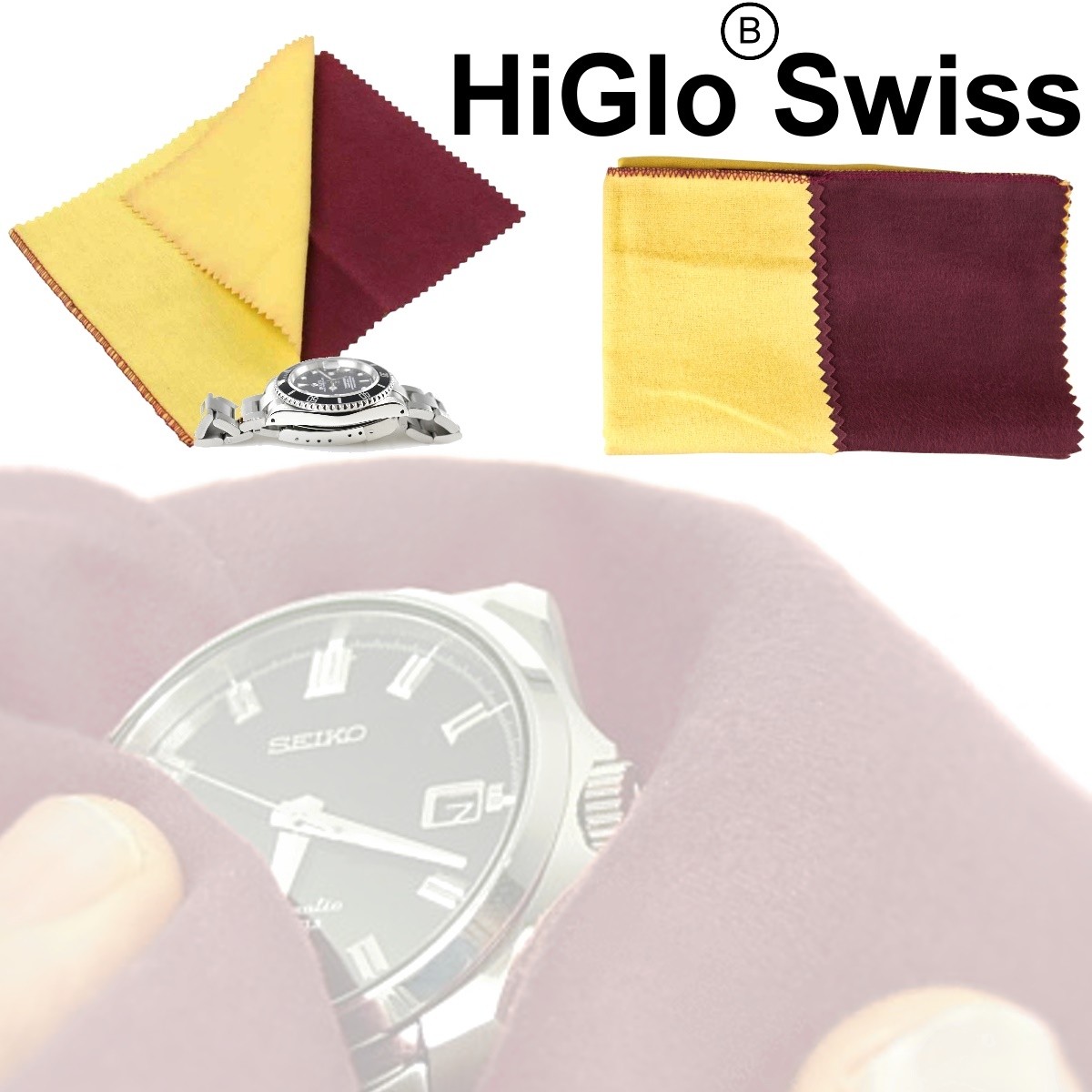 BULLONGÈ ULTRASOFT HiGloSwiss 2in1 watch cleaning cloth and watchmaker ...