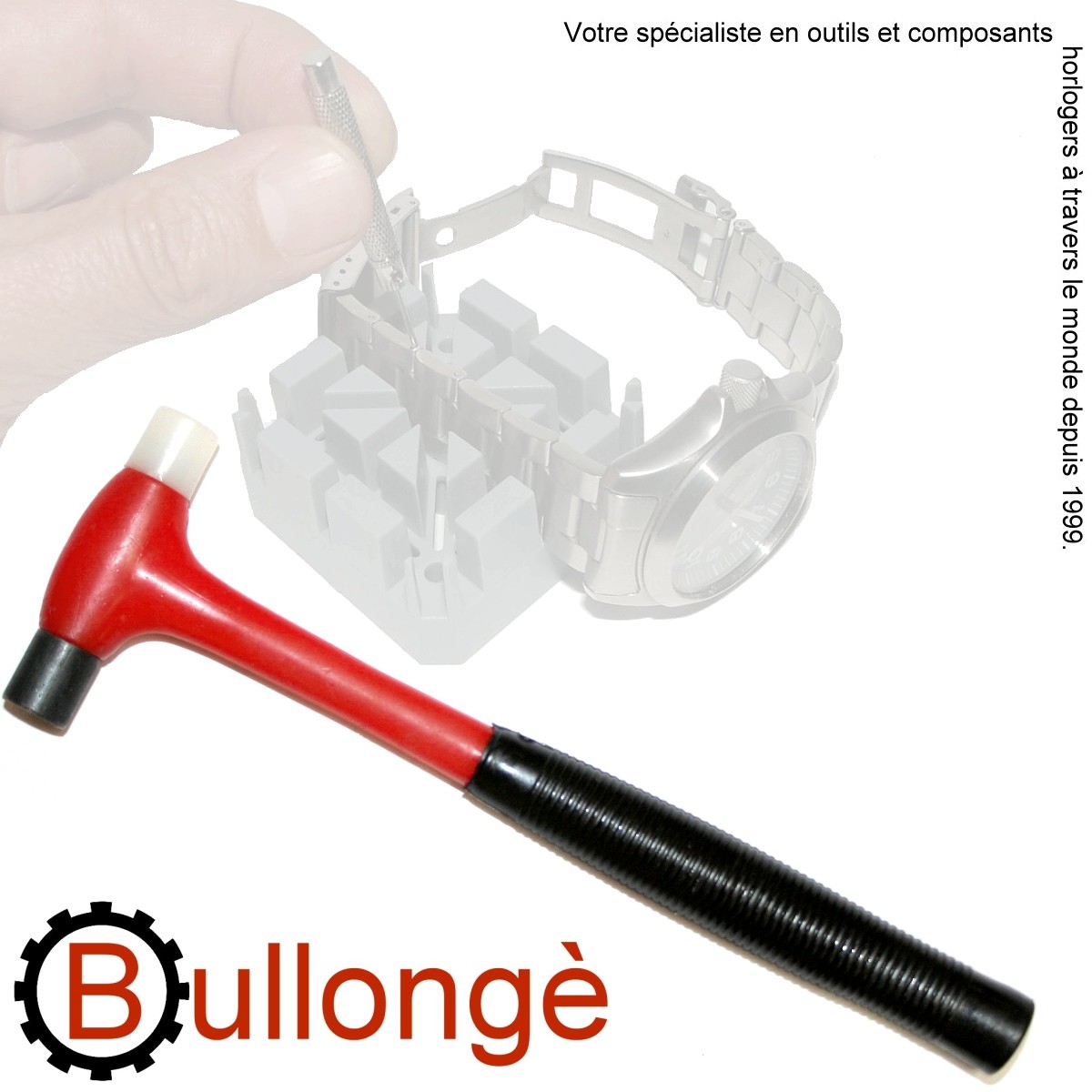 Watchmaker hammer BULLONGÈ Swiss-Style II - Tool for watch bracelet pin ...