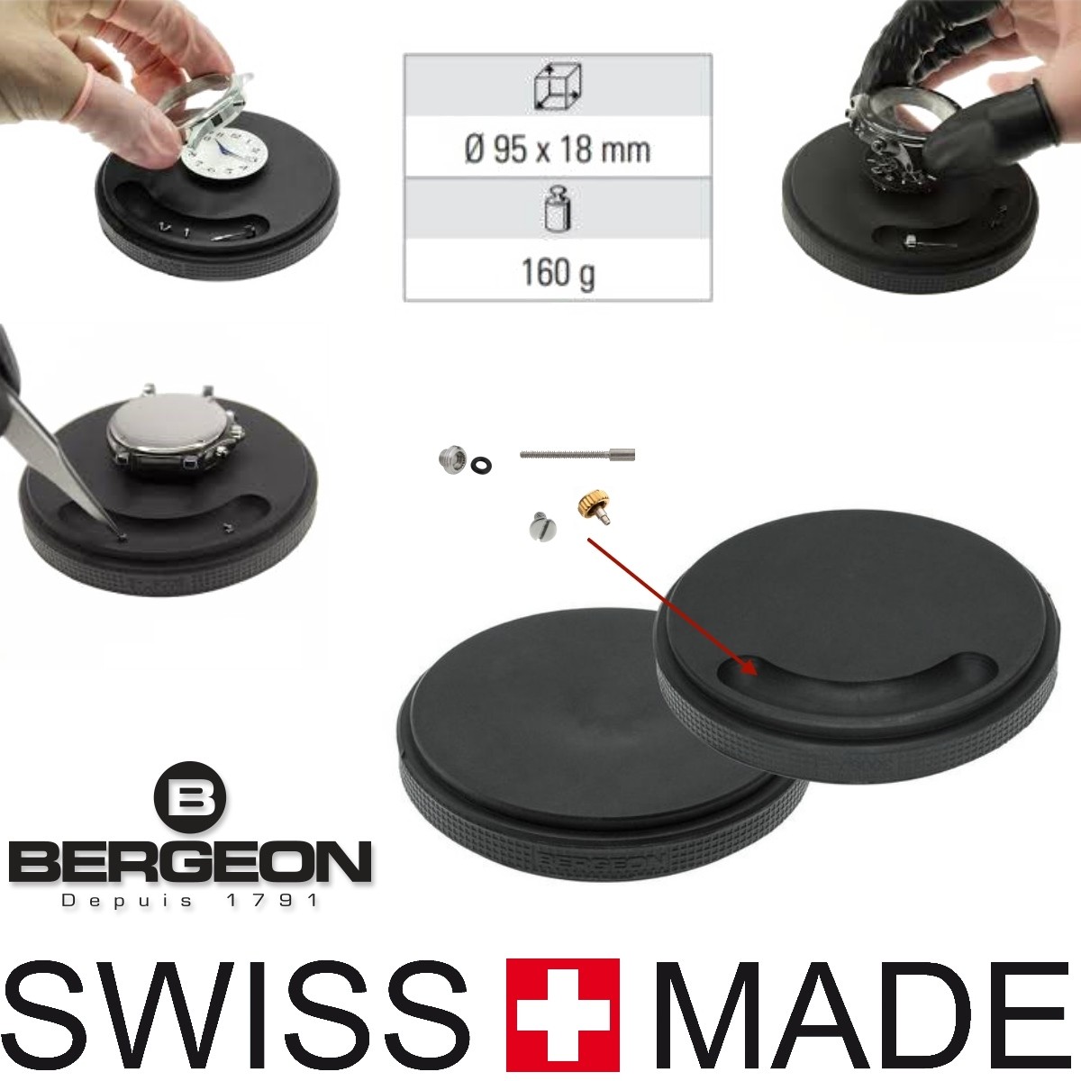 Bergeon 30097-E 88mm reversible casing cushion - Very big case cushion ...