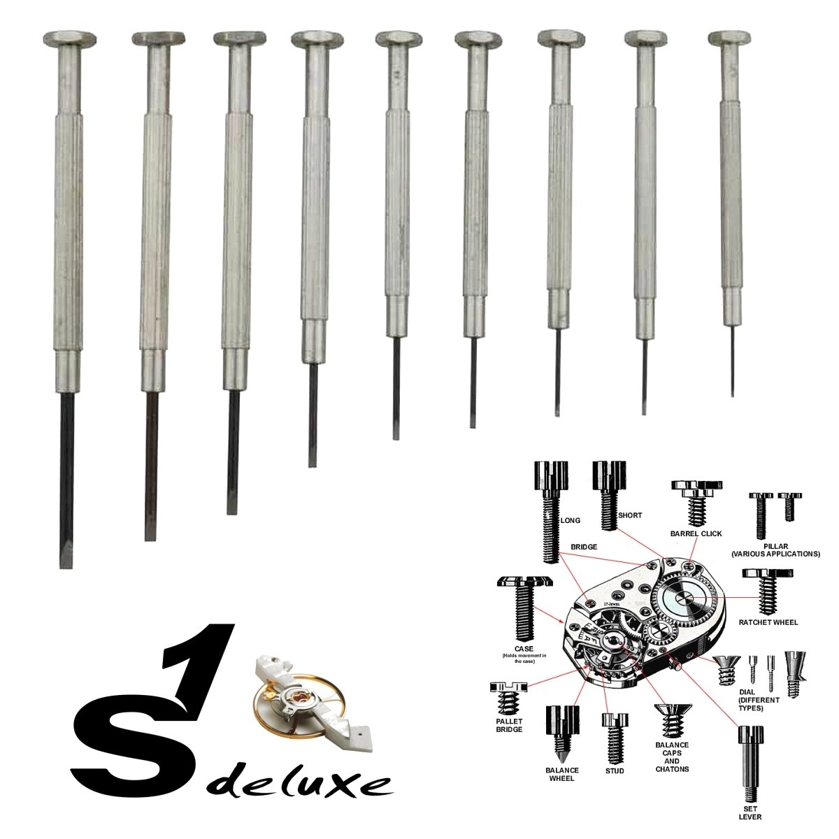 Screwdriver Set of 10 for cheap price, perfect watch tools for hobbyist ...