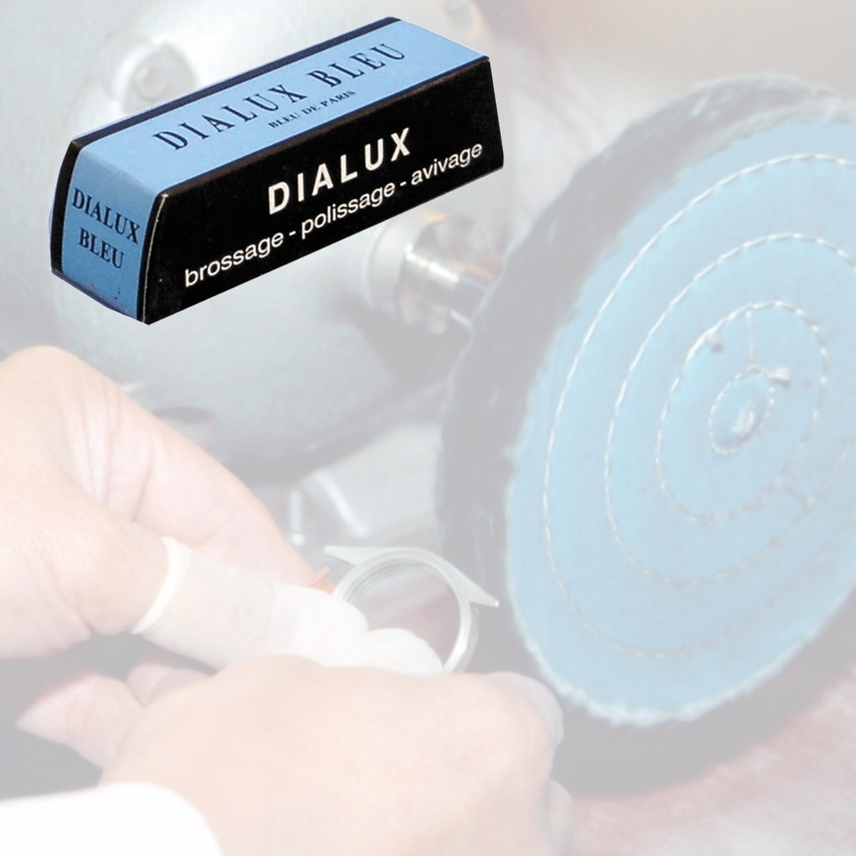 DIALUX polishing paste, bue, mirror gloss polishing for watch cases and bracelets