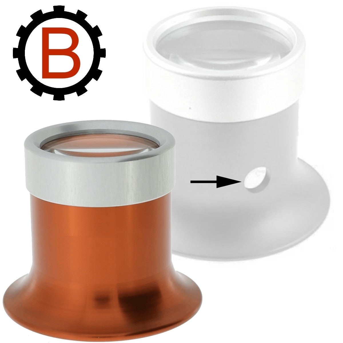 Watchmakers eye loupe OMG-STYLE aluminium - Watch repair loupes