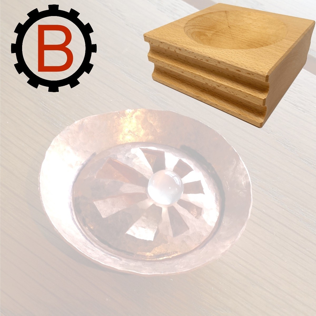 Extra large wooden dapping block DAP12 for forming metal sheets ...