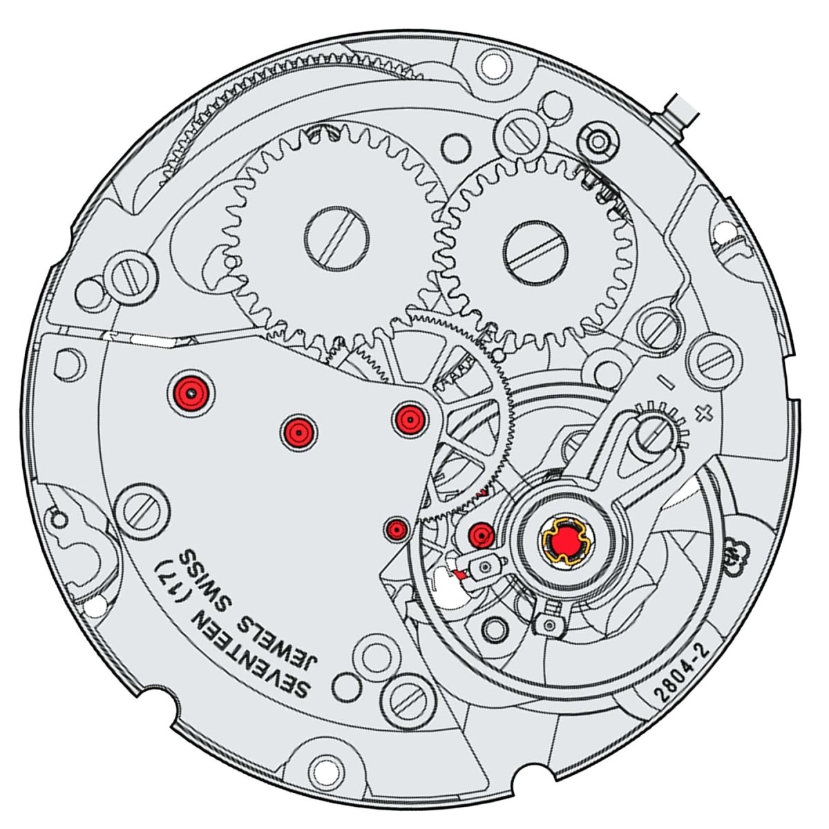 ETA 2804-2 manual wind mechanical watch movement - Price list ETA watch ...