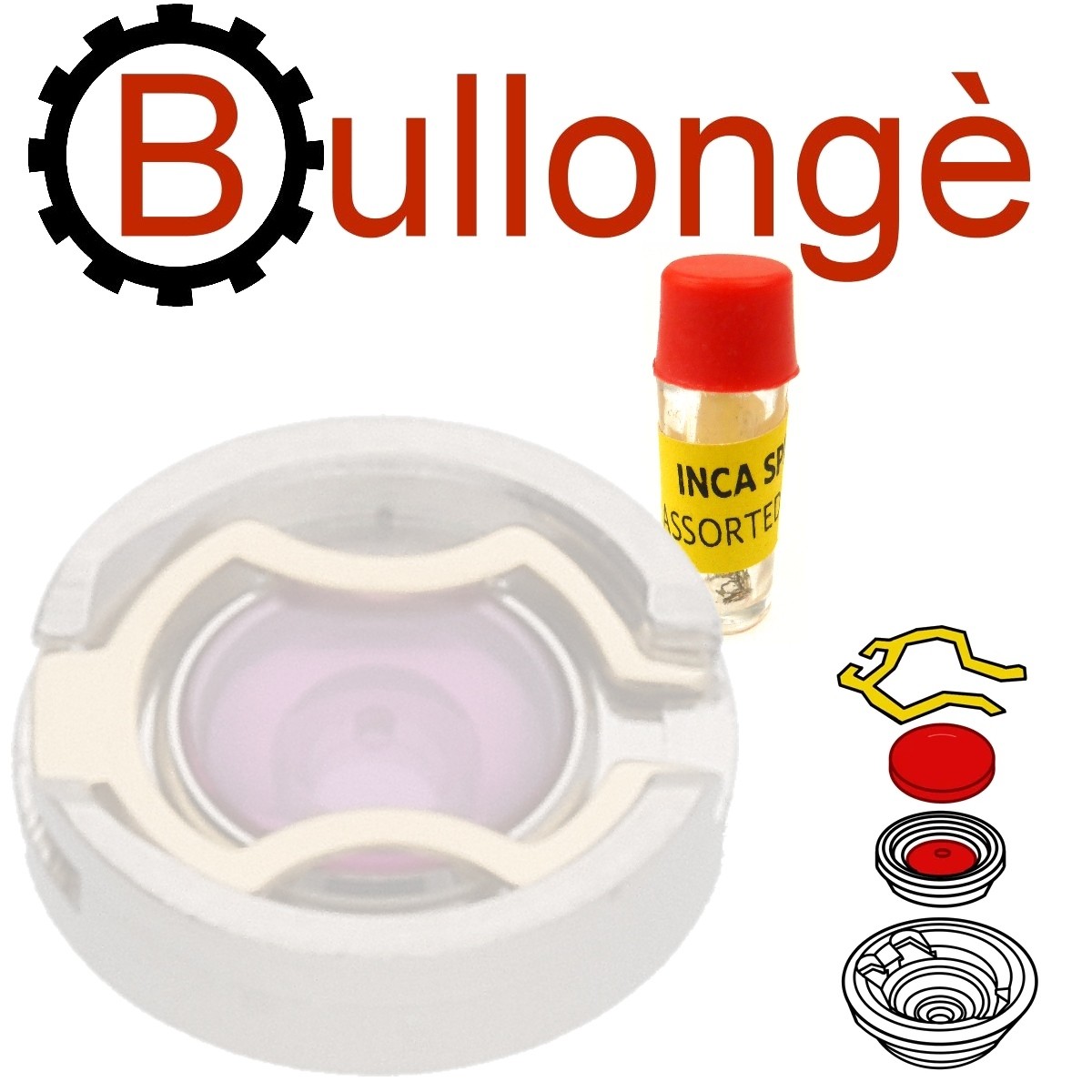 BULLONGÈ assortment IBS of of 25 Incabloc shock springs - spare parts ...
