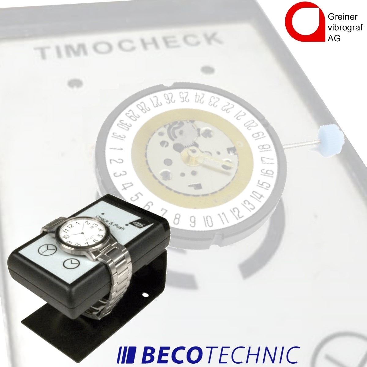 Beco Technic CHECK & PUSH Regeneration quartz watch movements & Tester