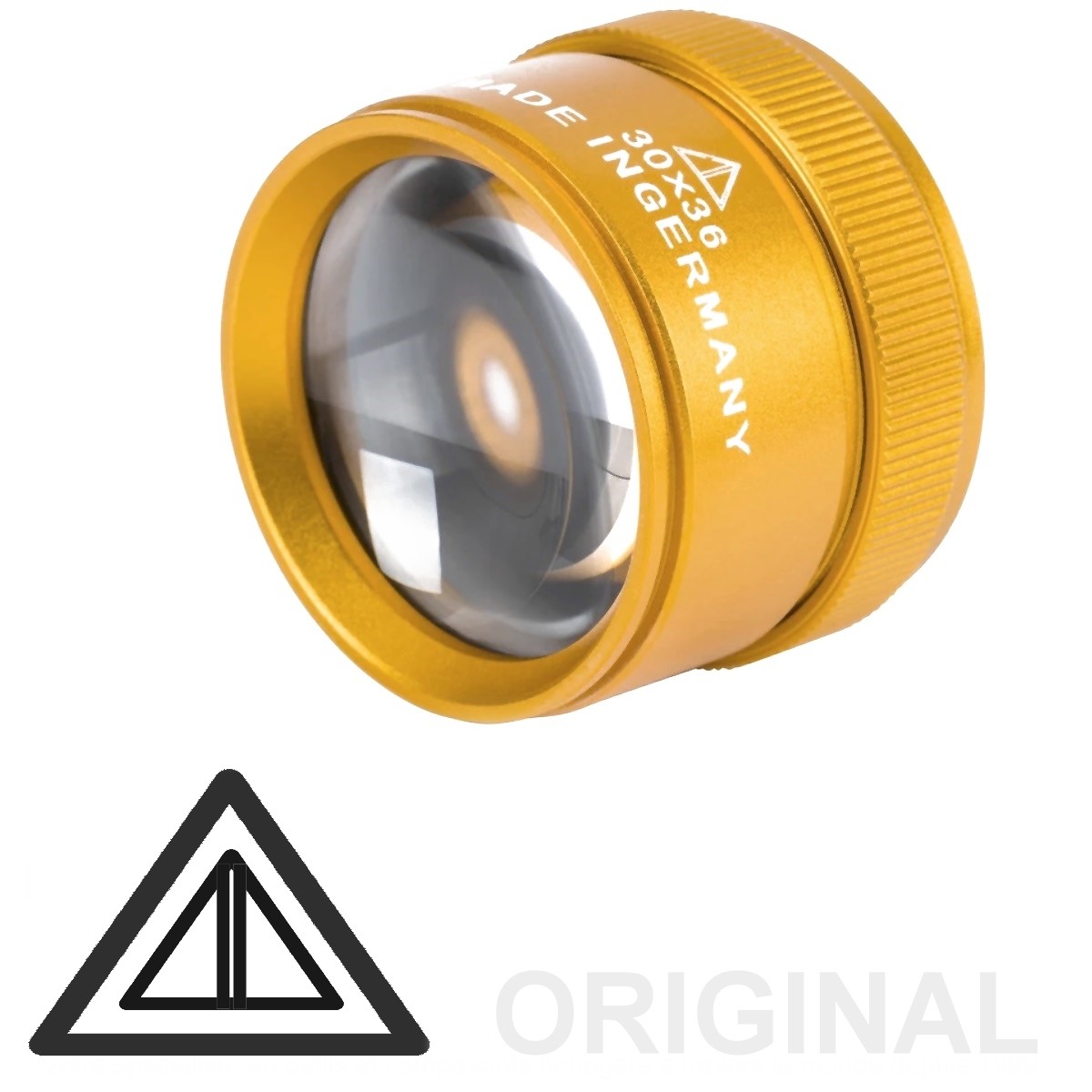 PLANET watchmakers and jewelers loupe 30x36 gold - Portable aluminium ...
